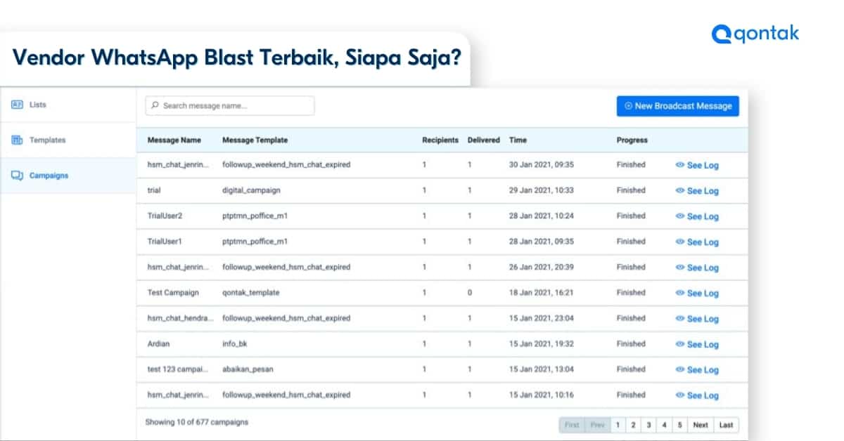 10 Rekomendasi Vendor WhatsApp Blast Terbaik - Mekari Qontak